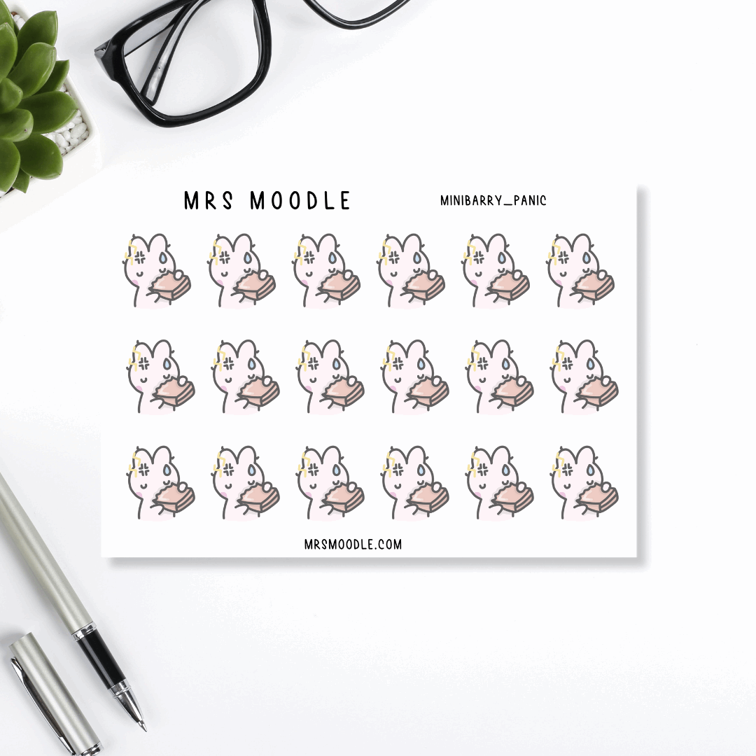 Mini Panic Attack Barry Journal Sticker – Mrs Moodle